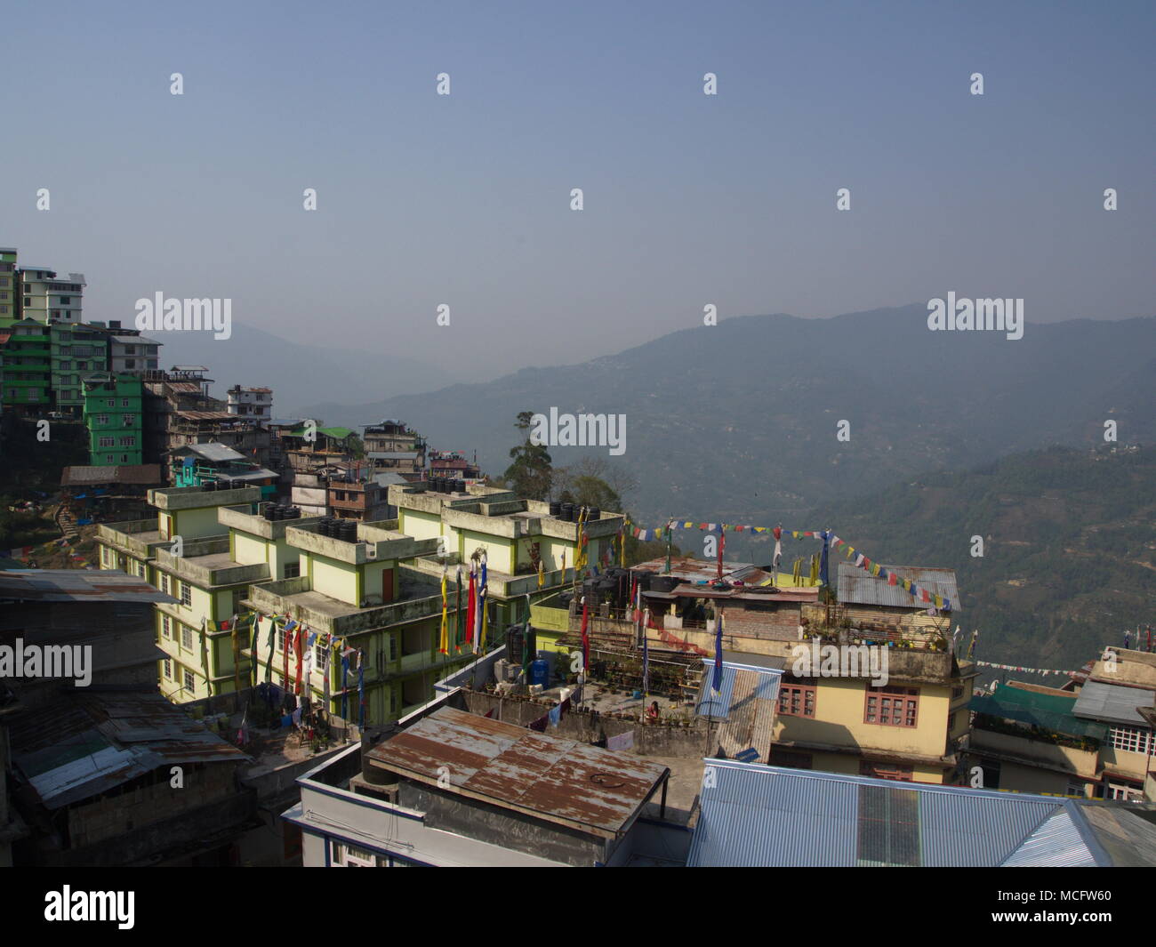 Gangtok, SIKKIM, INDIA , 17th APRIL 2011 : The View over the city ...