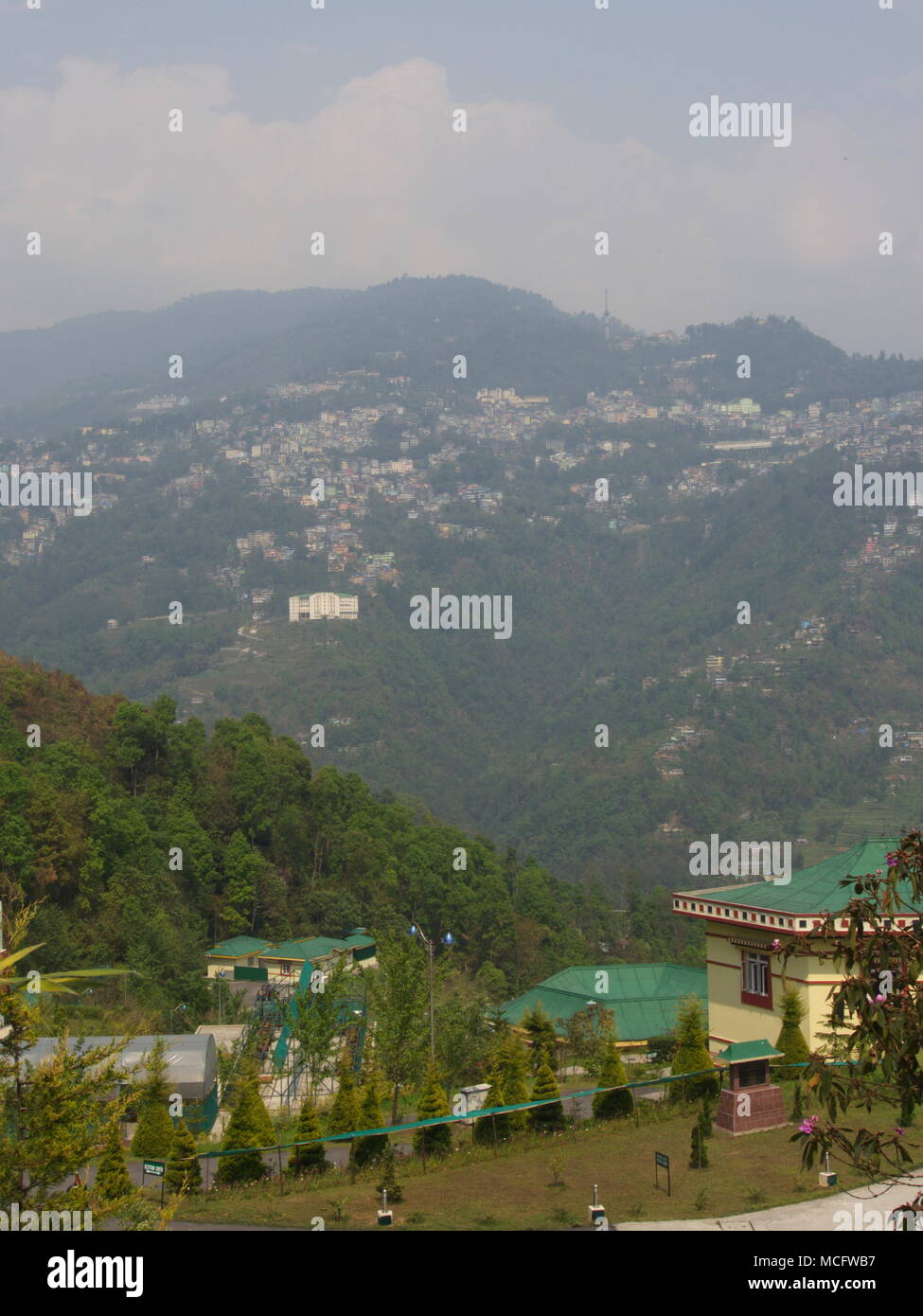 Gangtok, SIKKIM, INDIA , 17th APRIL 2011 : The View over the city ...