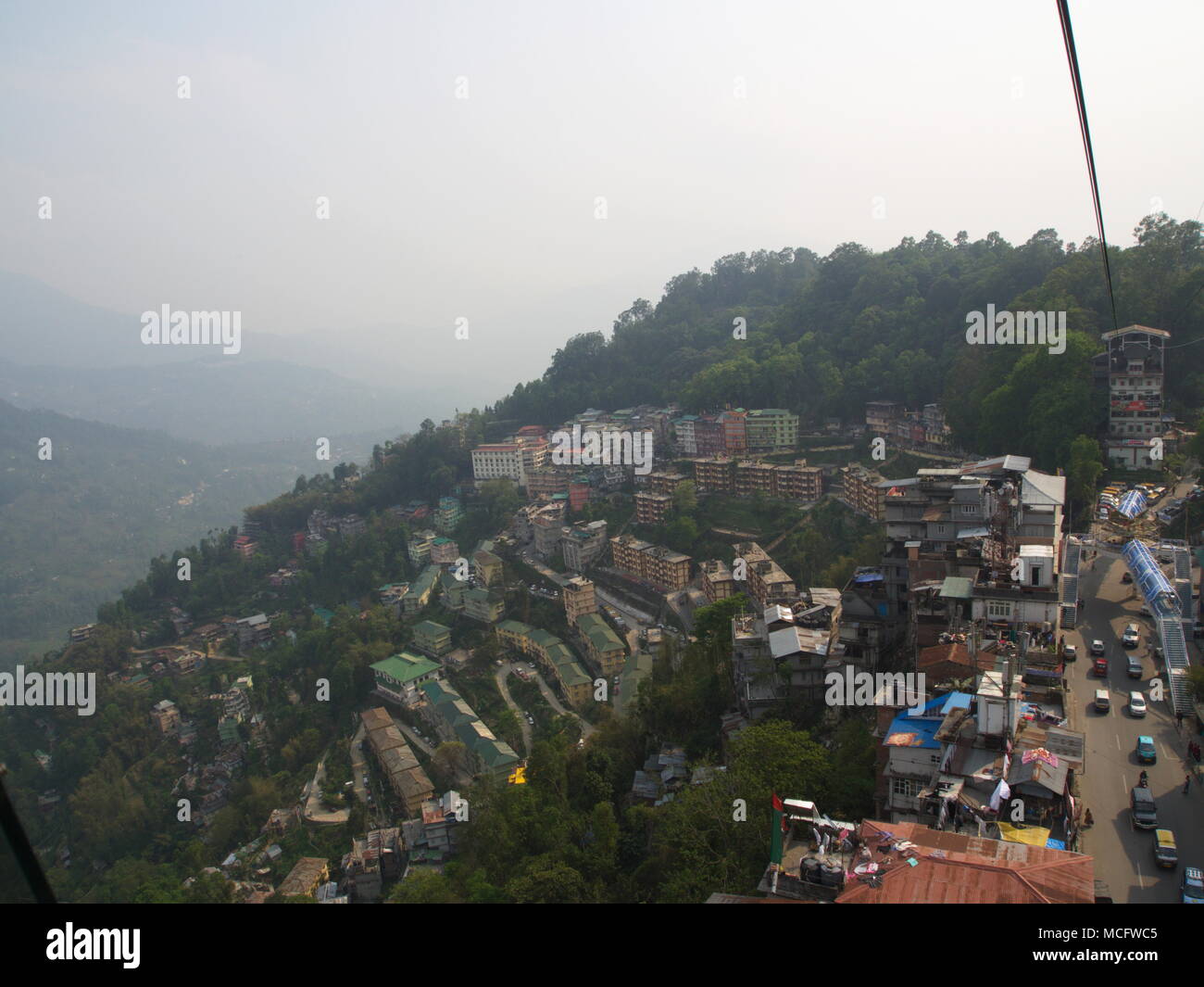 Gangtok, SIKKIM, INDIA , 17th APRIL 2011 : The View over the city ...