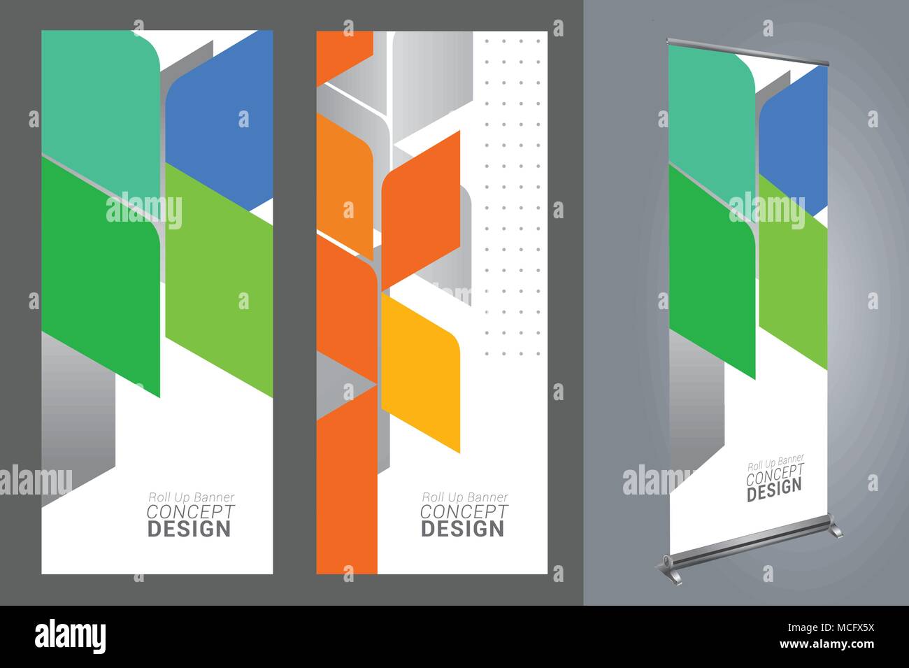 Professional Roll Up Concept Template for Business Purpose, Place Your ...