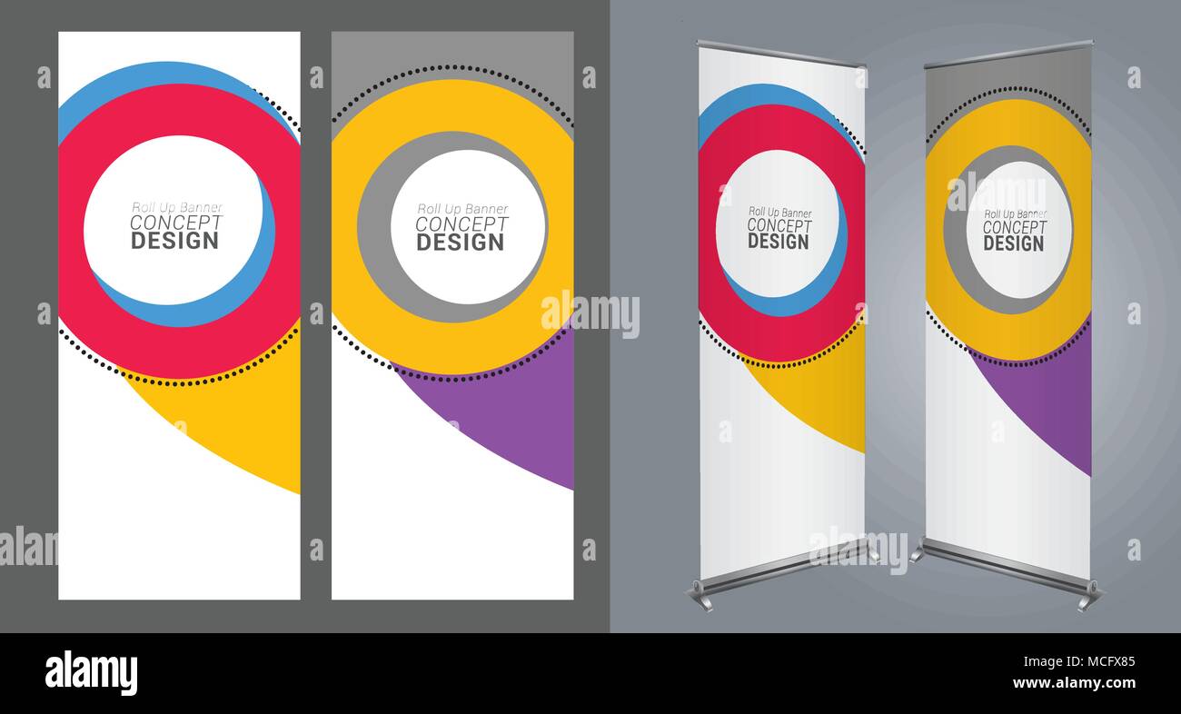 Professional Roll Up Concept Template for Business Purpose, Place Your ...