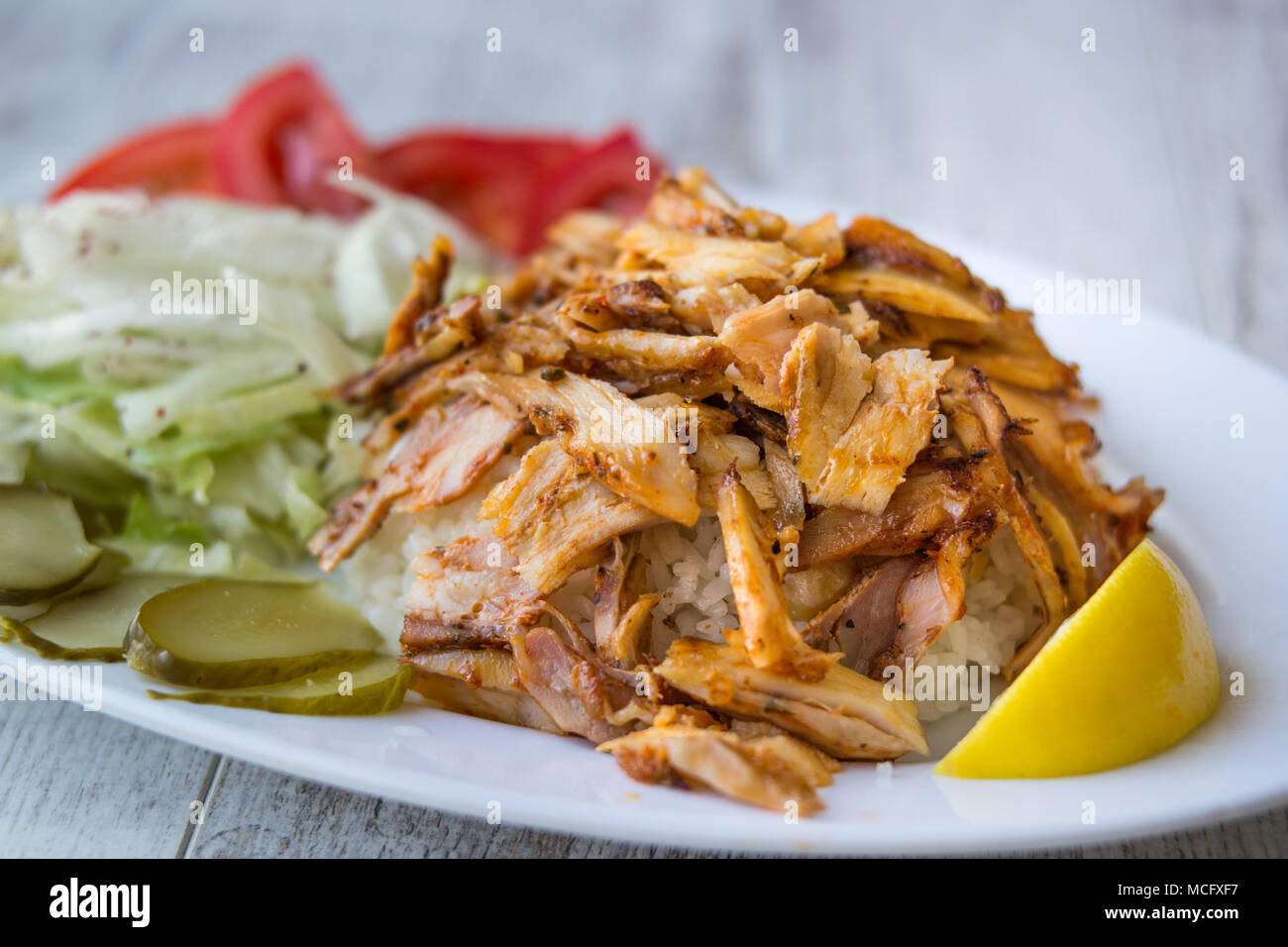 Chicken doner and chips hi-res stock photography and images - Alamy