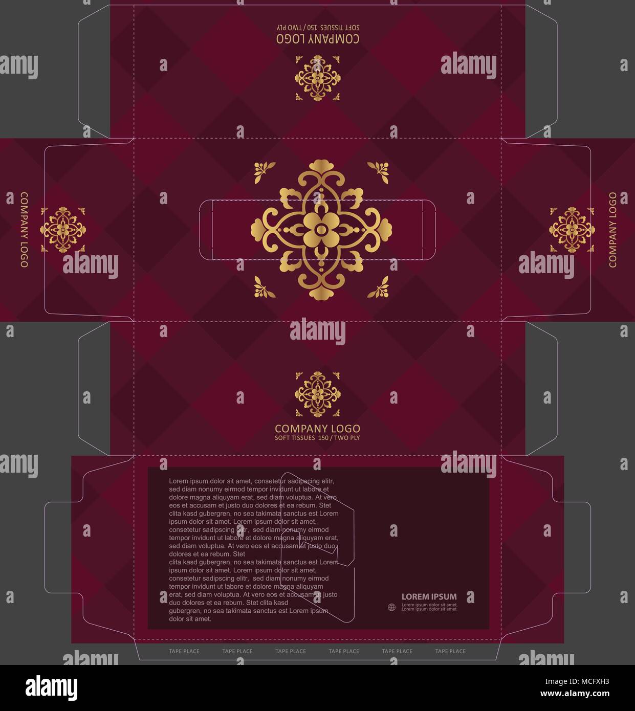 Tissue box template concept, Template for Business Purpose, Place Your ...