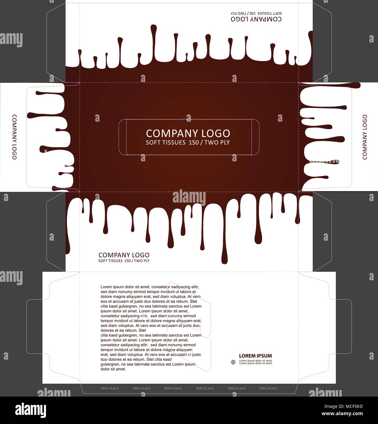 Tissue box template concept, Template for Business Purpose, Place Your ...