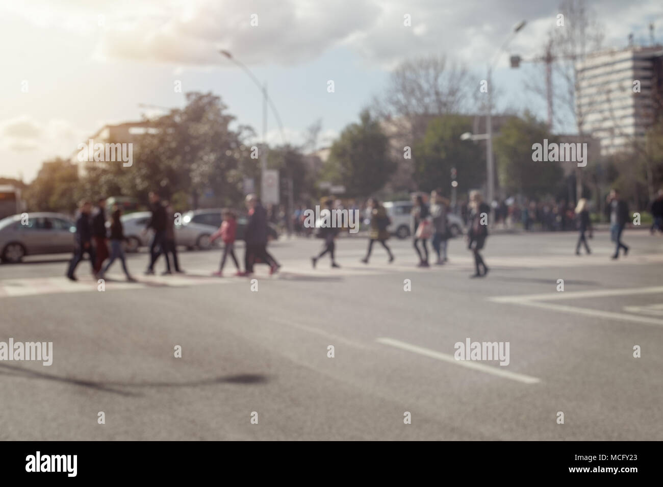 Crowded city street hi-res stock photography and images - Alamy