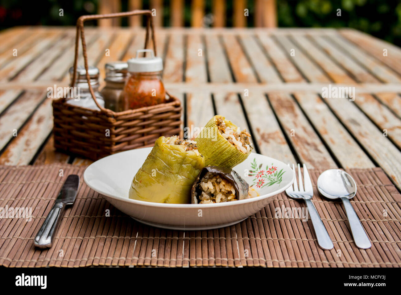 Traditional Turkish Food Dolma with Yogurt Stock Photo - Alamy
