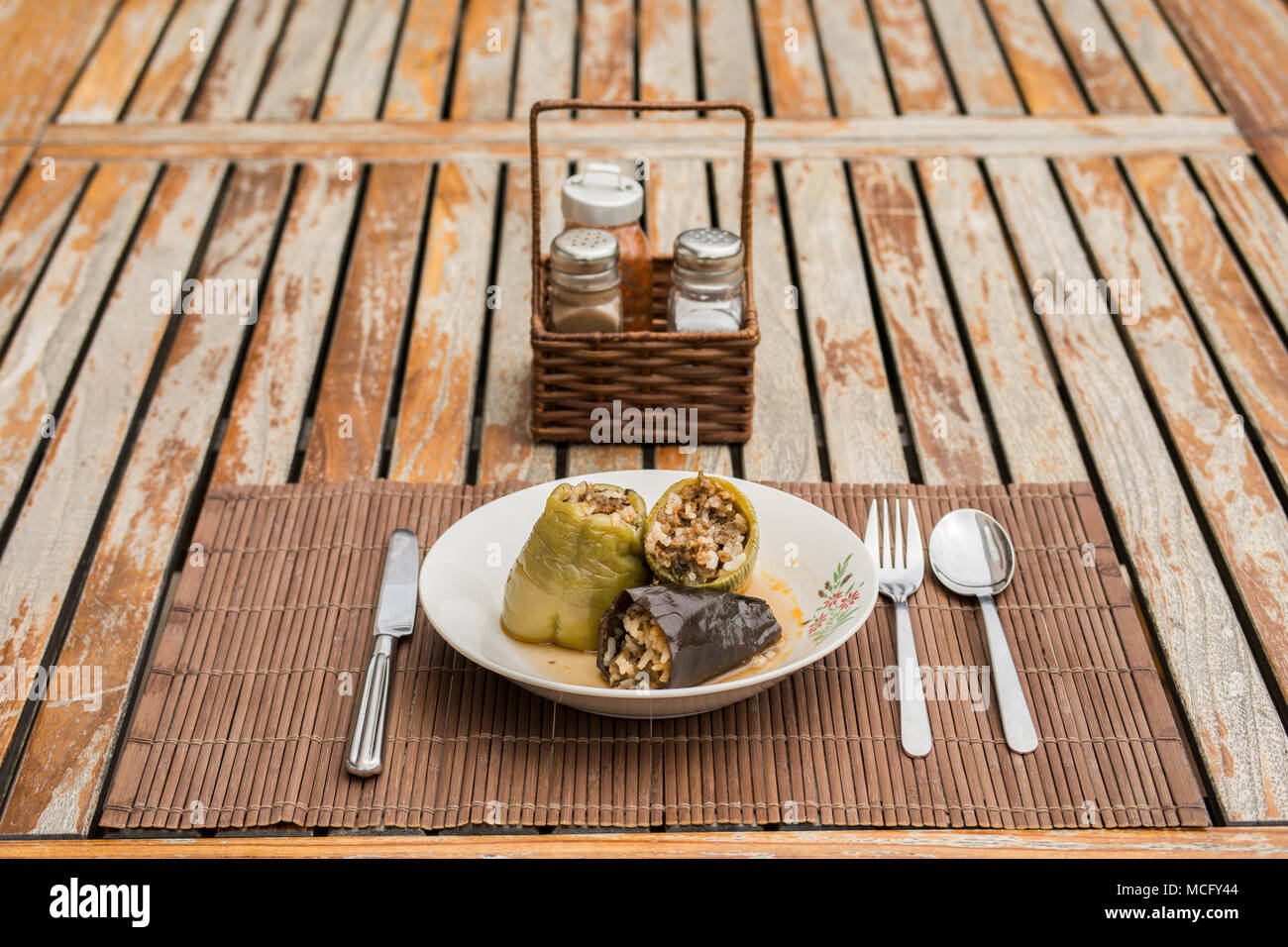Traditional Turkish Food Dolma with Yogurt Stock Photo - Alamy