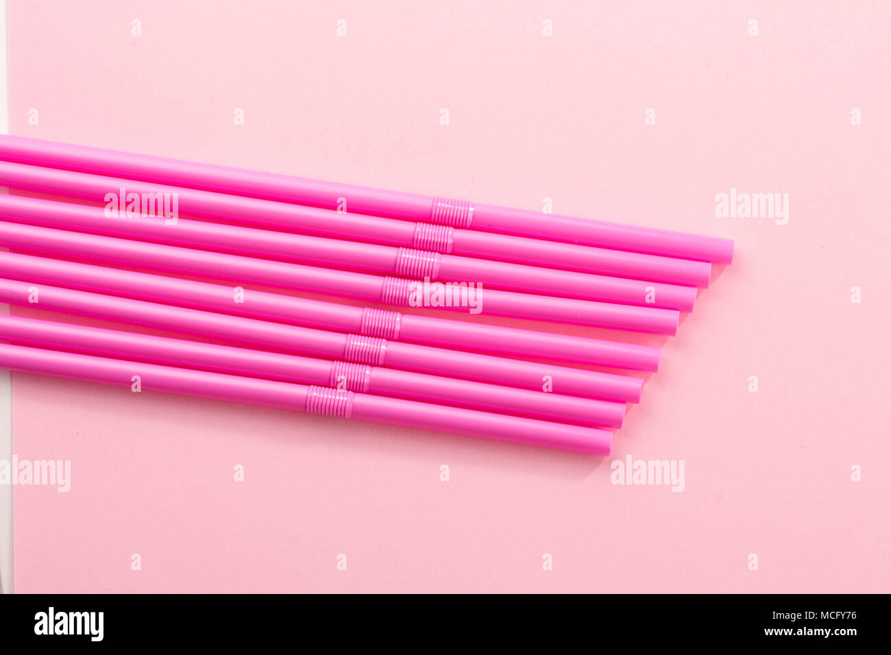 pink drinking straws Stock Photo - Alamy