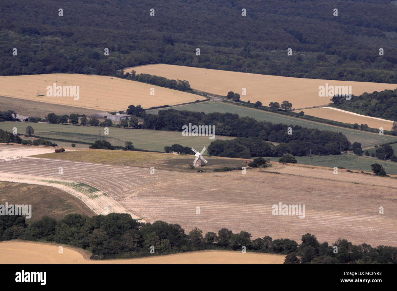 Aerial view of halnaker windmill hi-res stock photography and images ...