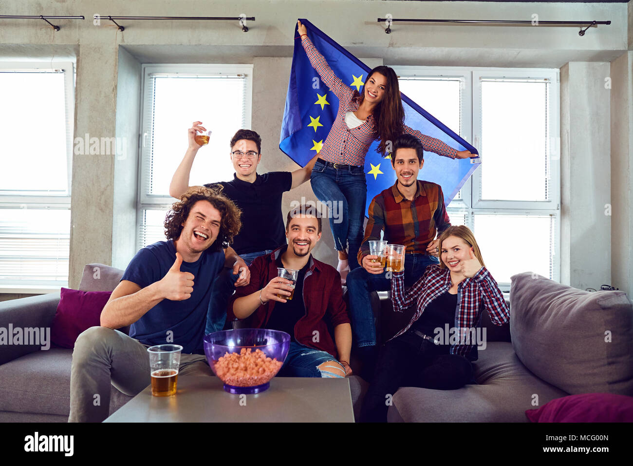Celebrate with the european cup hi-res stock photography and images - Alamy