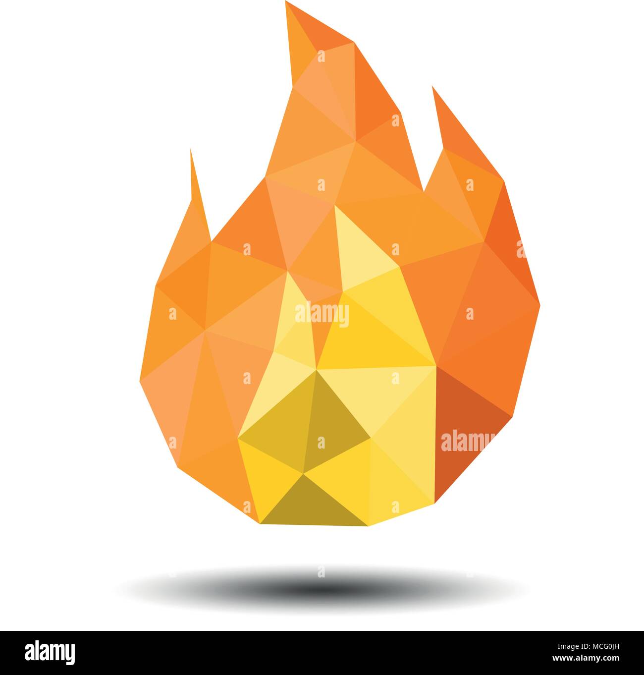 Polygon Fire Icon on white background Stock Vector Image & Art - Alamy