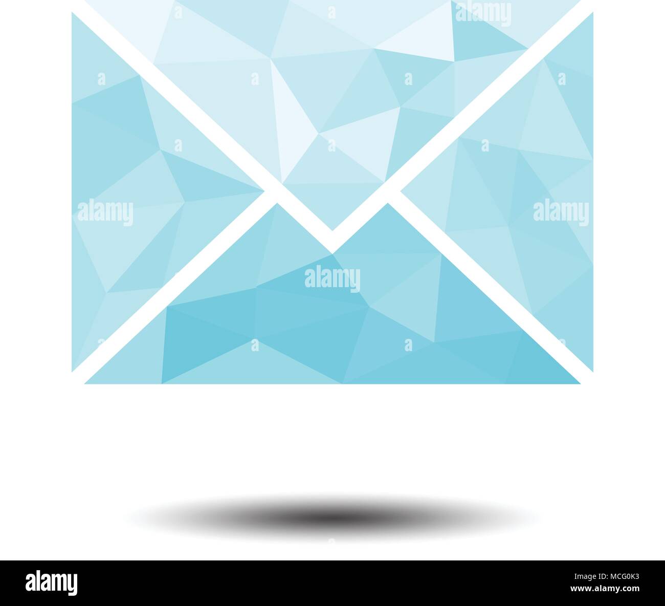 Polygon Envelope Mail Icon on white background Stock Vector Image & Art ...