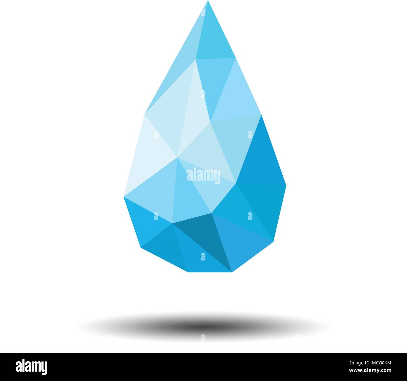 Polygon Water Drop Icon on white background Stock Vector Image & Art ...