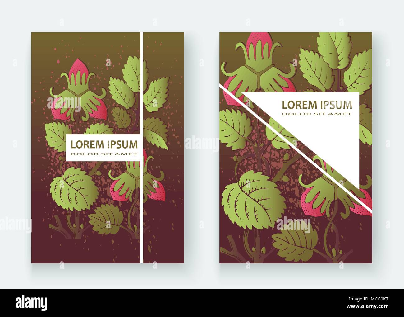 Strawberry pattern design templates product. Hand drawn red berry. Cute ...