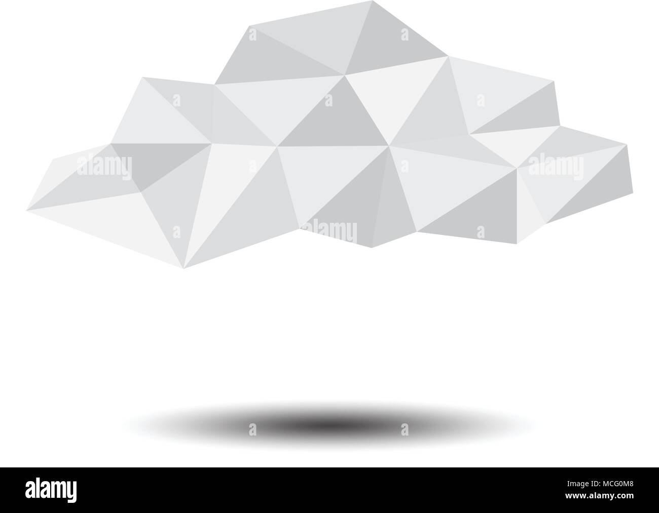 Polygon Cloud Icon on white background Stock Vector Image & Art - Alamy
