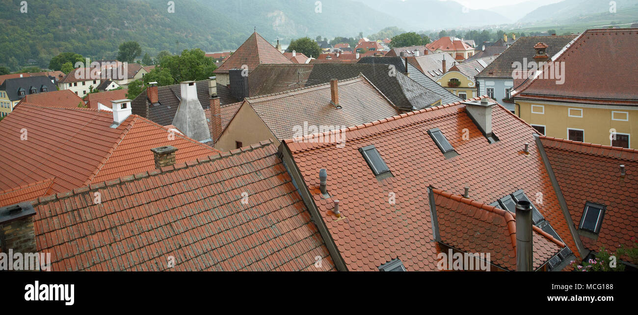 tiled roofs the European Stock Photo - Alamy