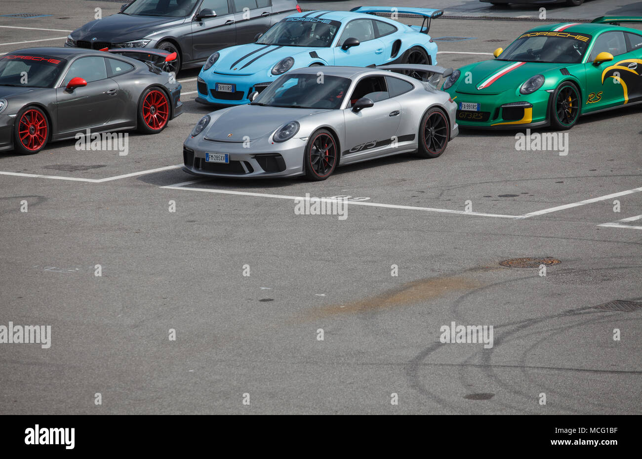 MONZA, ITALY - March 2018 The National racetrack of Monza - Group of ...