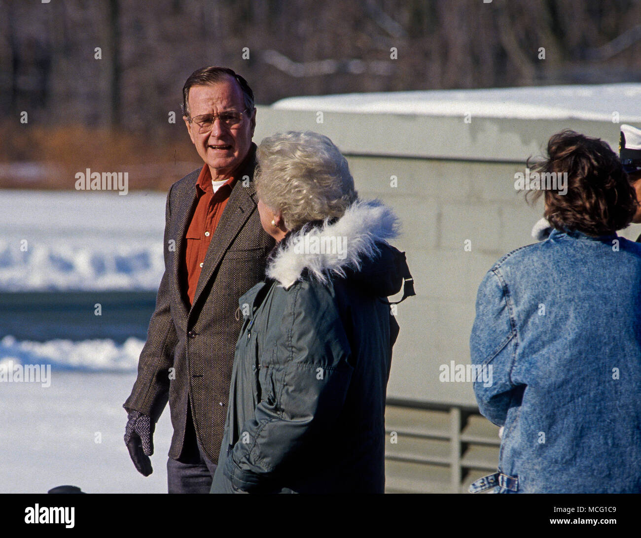 Thurmont Maryland, USA, November 24, 1989 President George H.W. Bush ...