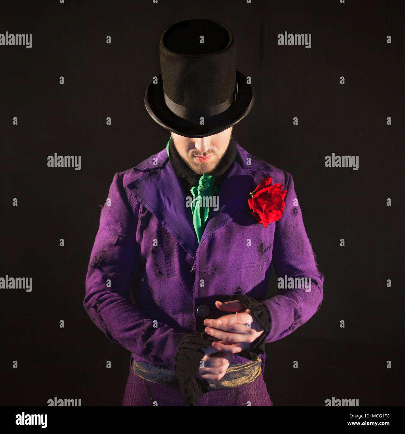 Showman. Young male entertainer, presenter or actor on stage. The guy ...