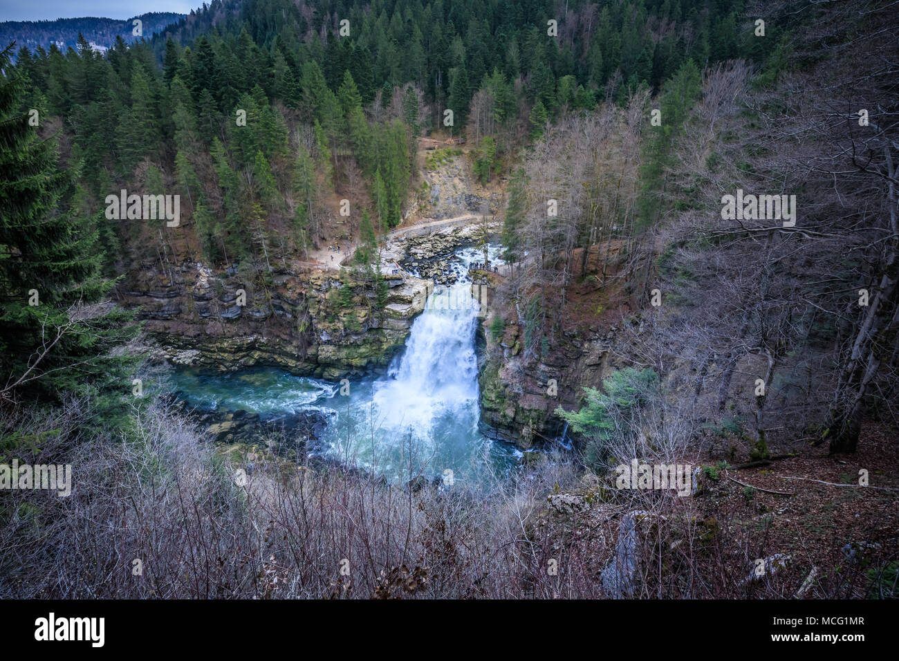 Saut du doubs biggest waterfall in the region of doubs border france ...
