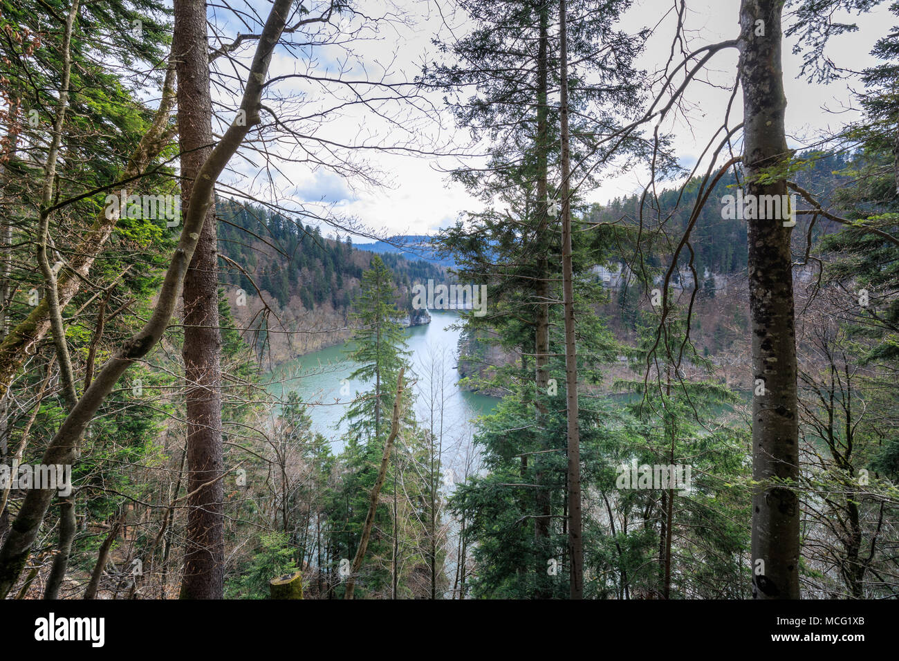 Fantastic view to the river doubs near saut du doubs waterfall ...