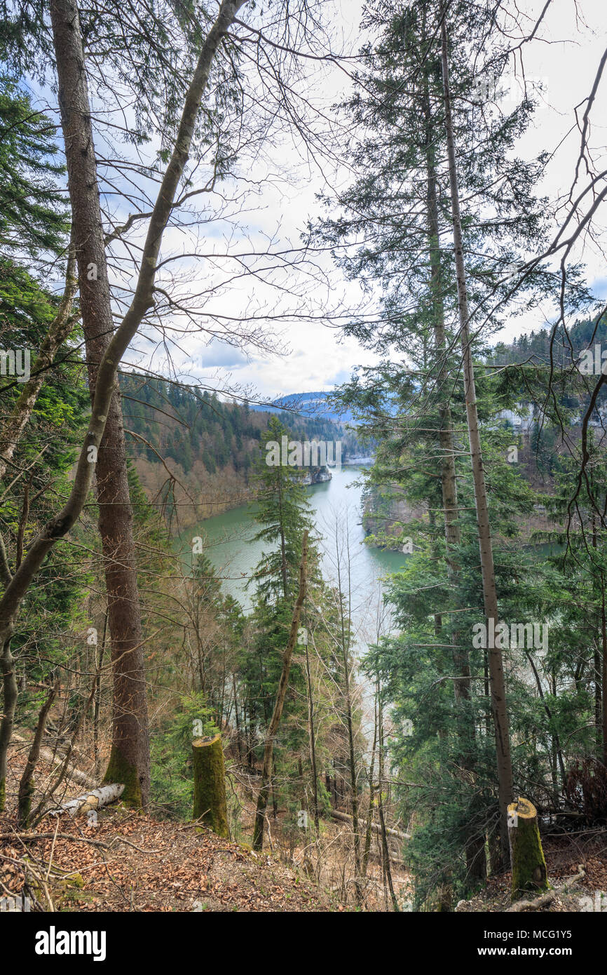 Fantastic view to the river doubs near saut du doubs waterfall ...