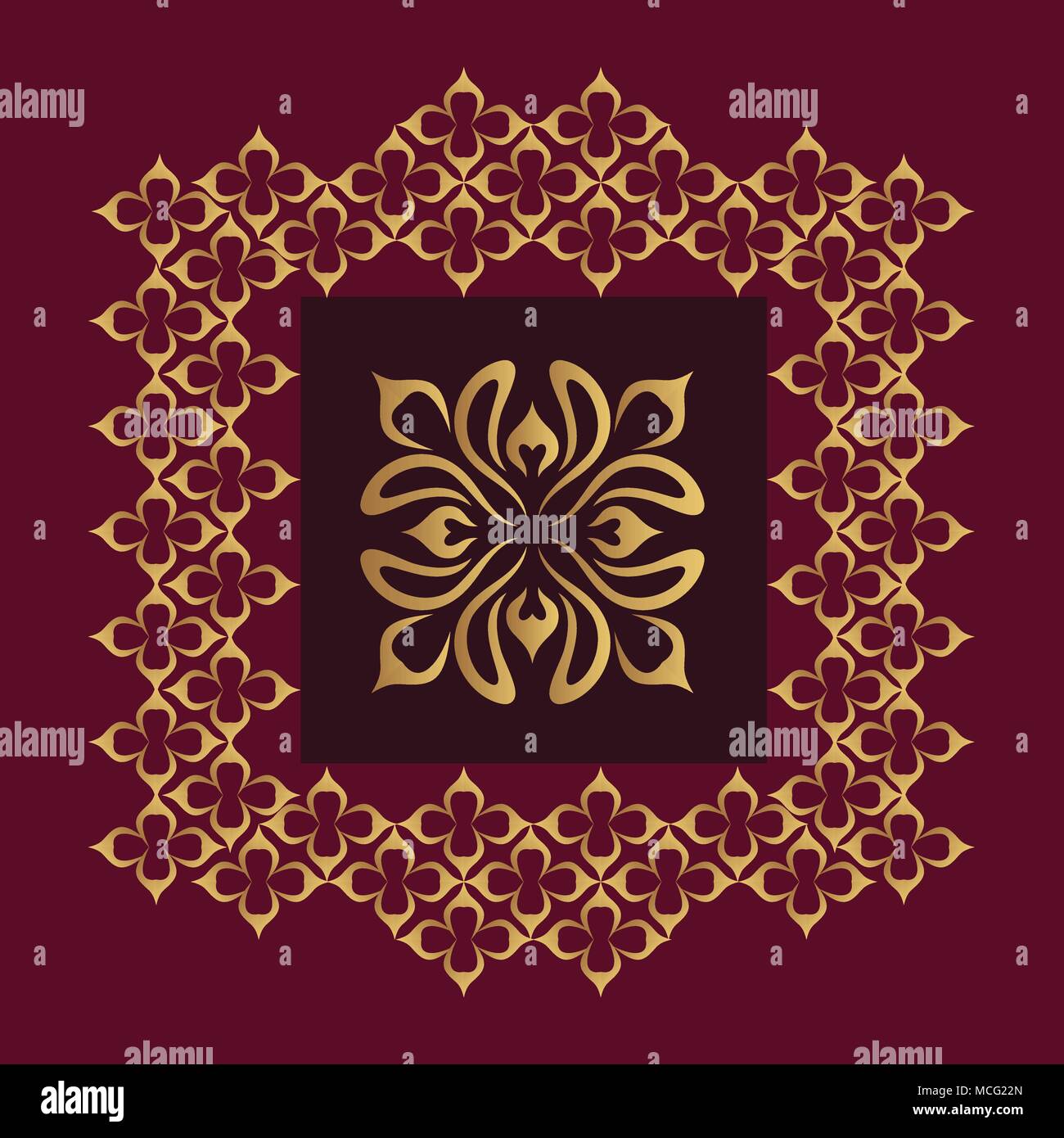 Luxury ornamental design background in golden color Free Vector Stock ...