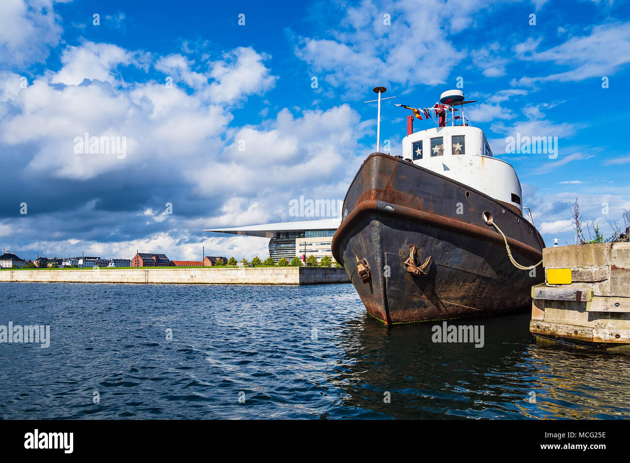 Historical ship in the city Copenhagen, Denmark Stock Photo - Alamy