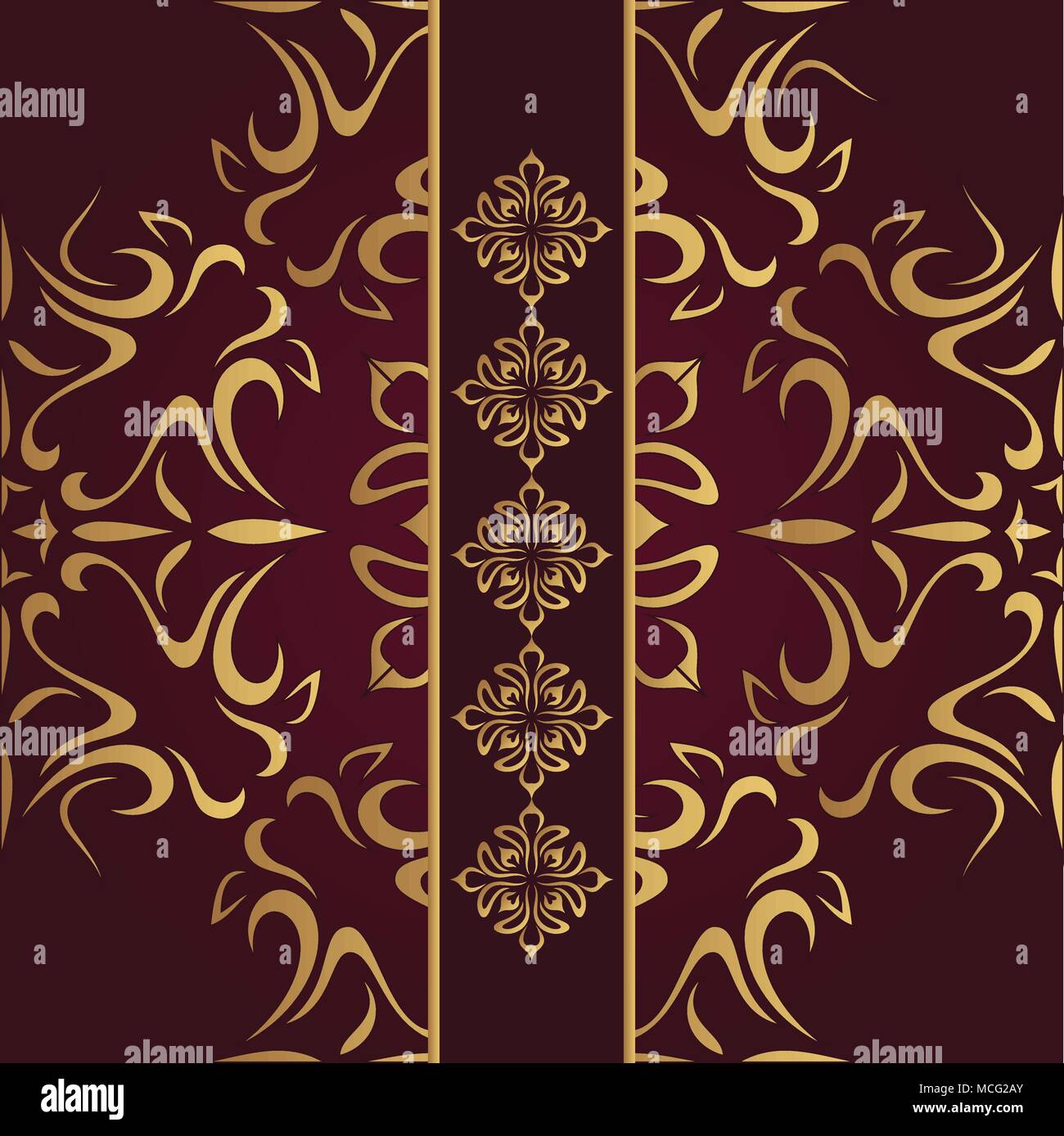 Luxury ornamental design background in golden color Free Vector Stock ...