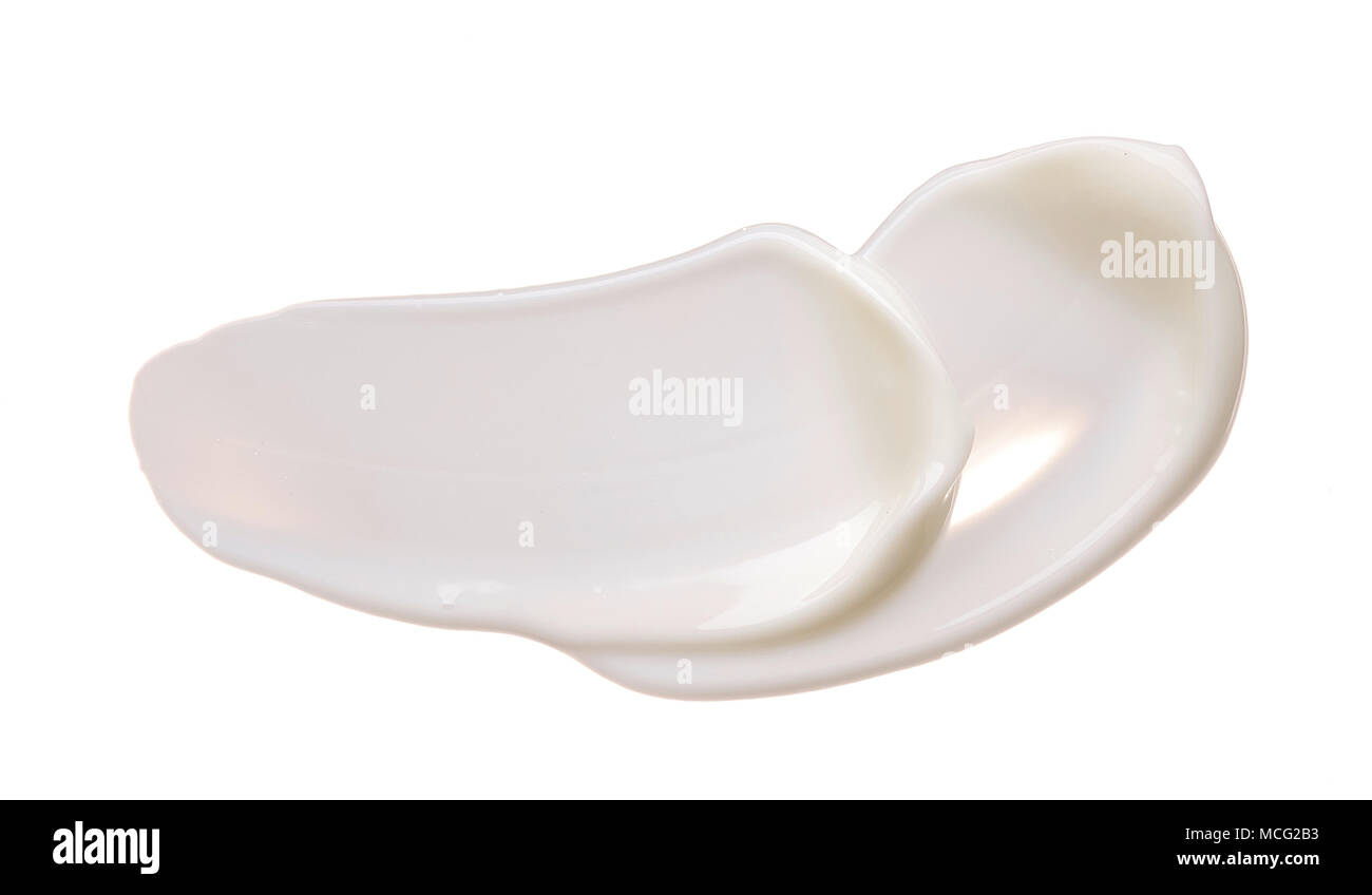 Exclusive textures of cosmetic products on white background Stock Photo ...