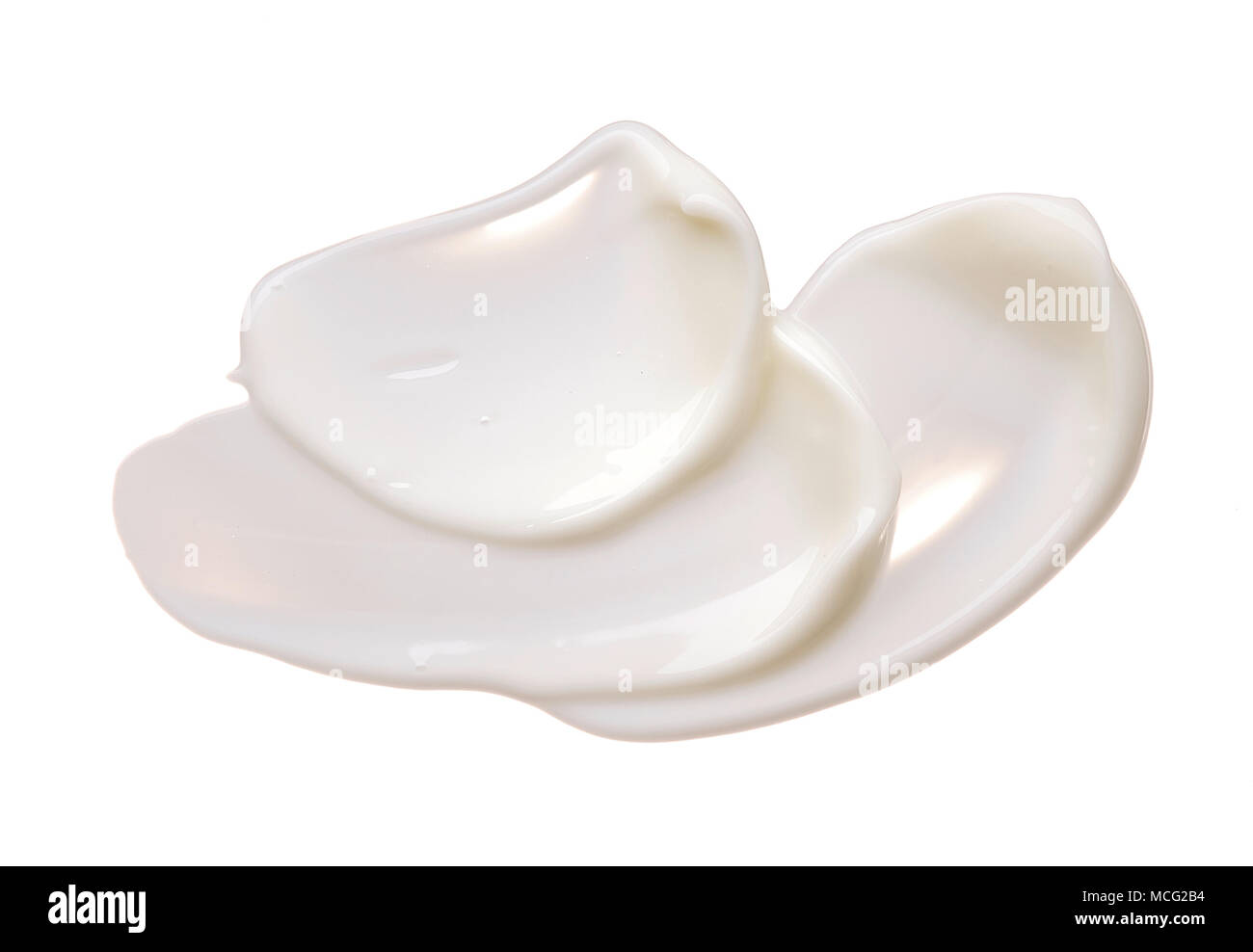 Exclusive textures of cosmetic products on white background Stock Photo ...