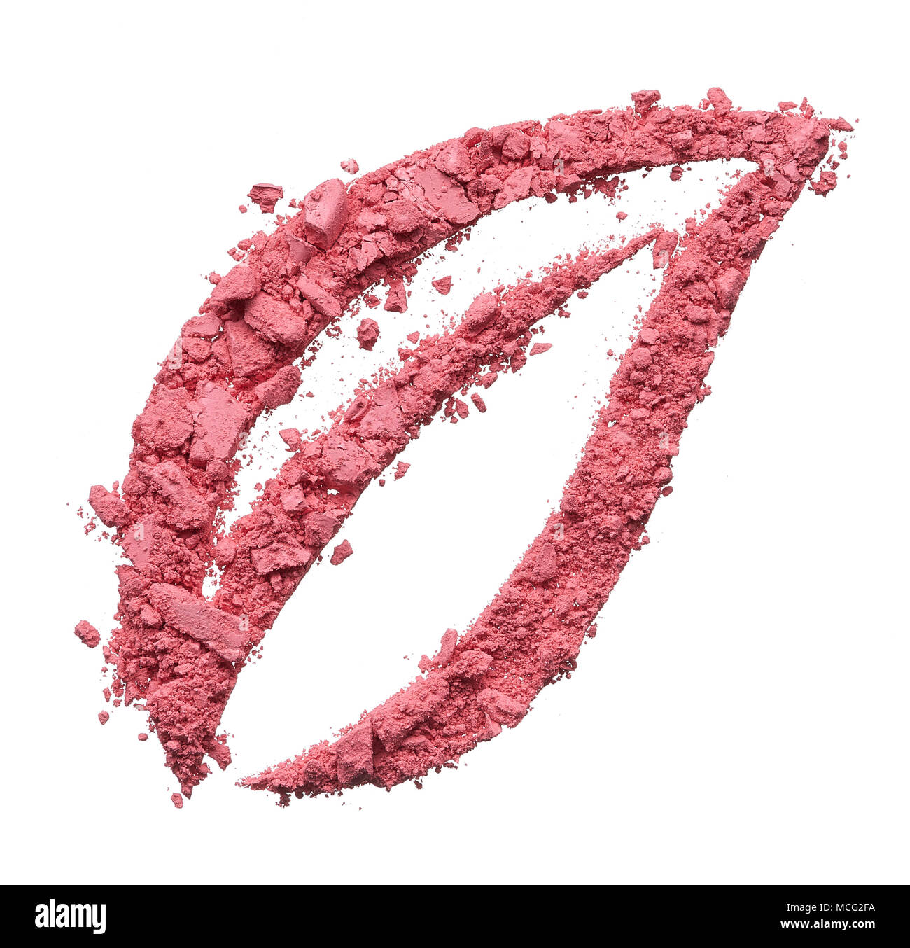 Exclusive textures of cosmetic products in leaf form on white ...