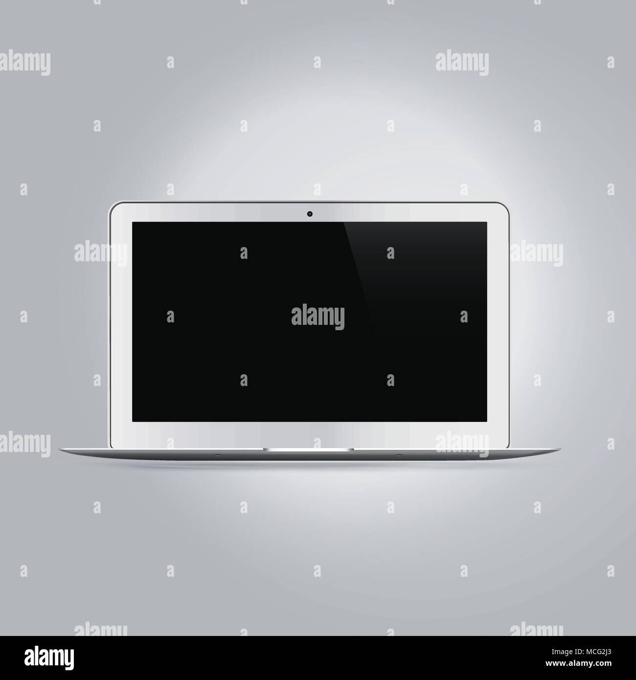Realistic laptop computer, device mock-up vector illustration Stock ...