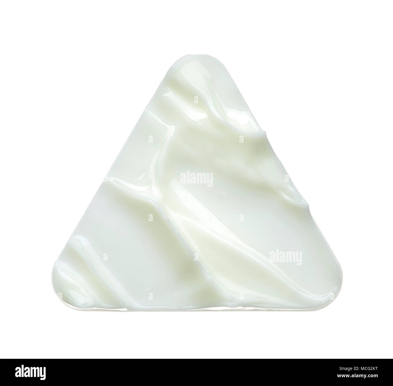 Exclusive textures of cosmetic products in the form of a triangle on ...