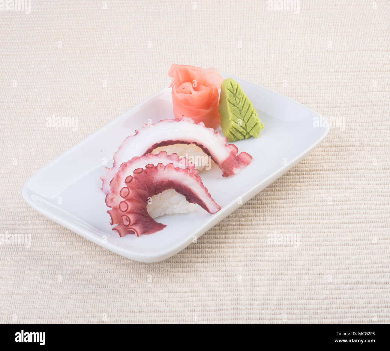 japanese cuisine. sushi octopus on background Stock Photo - Alamy