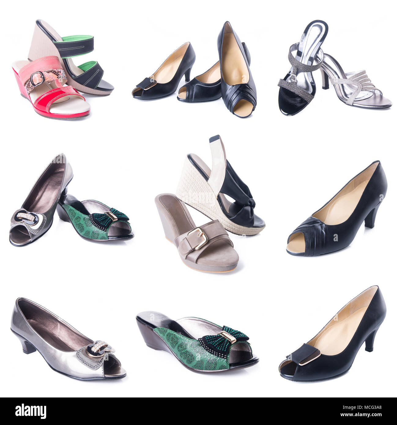 shoe. woman shoe colleection on a background Stock Photo - Alamy