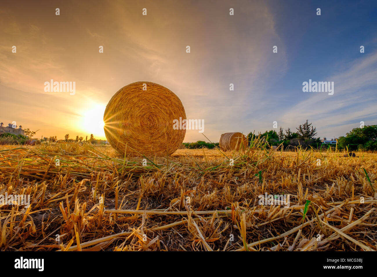 Hay bale bales haystack haystacks hi-res stock photography and images ...