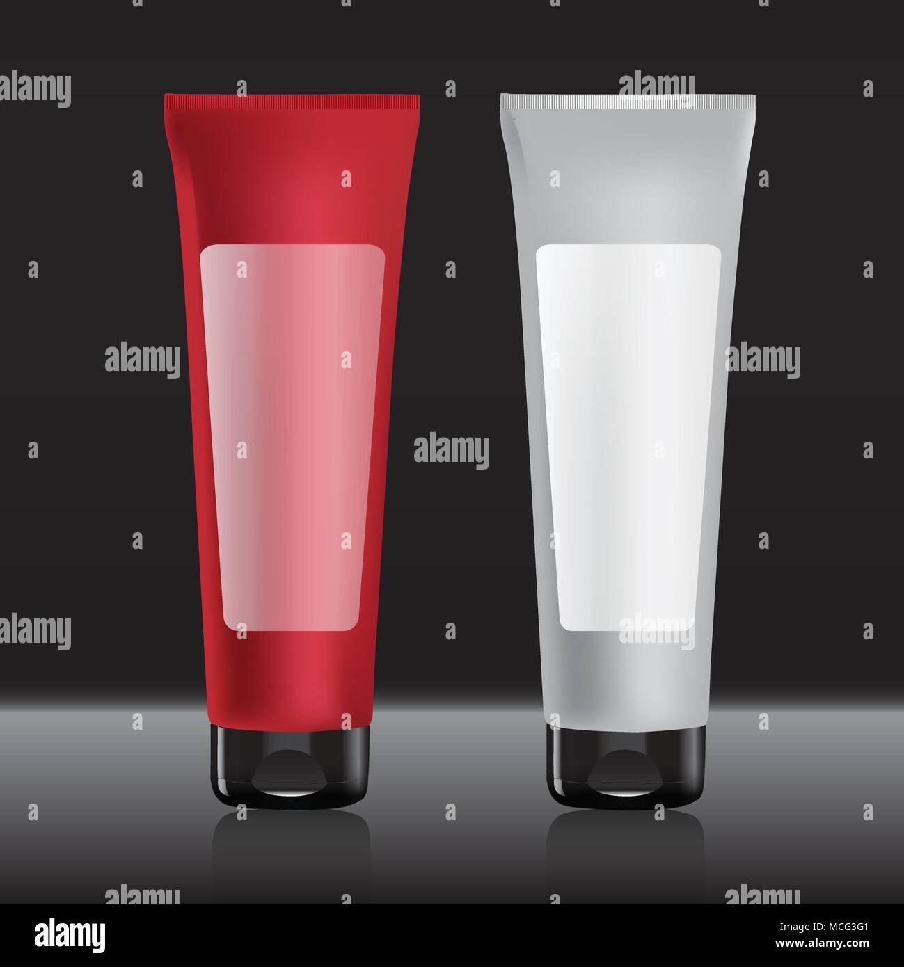 Cosmetics products template, realistic cosmetic cream bottle mock up ...