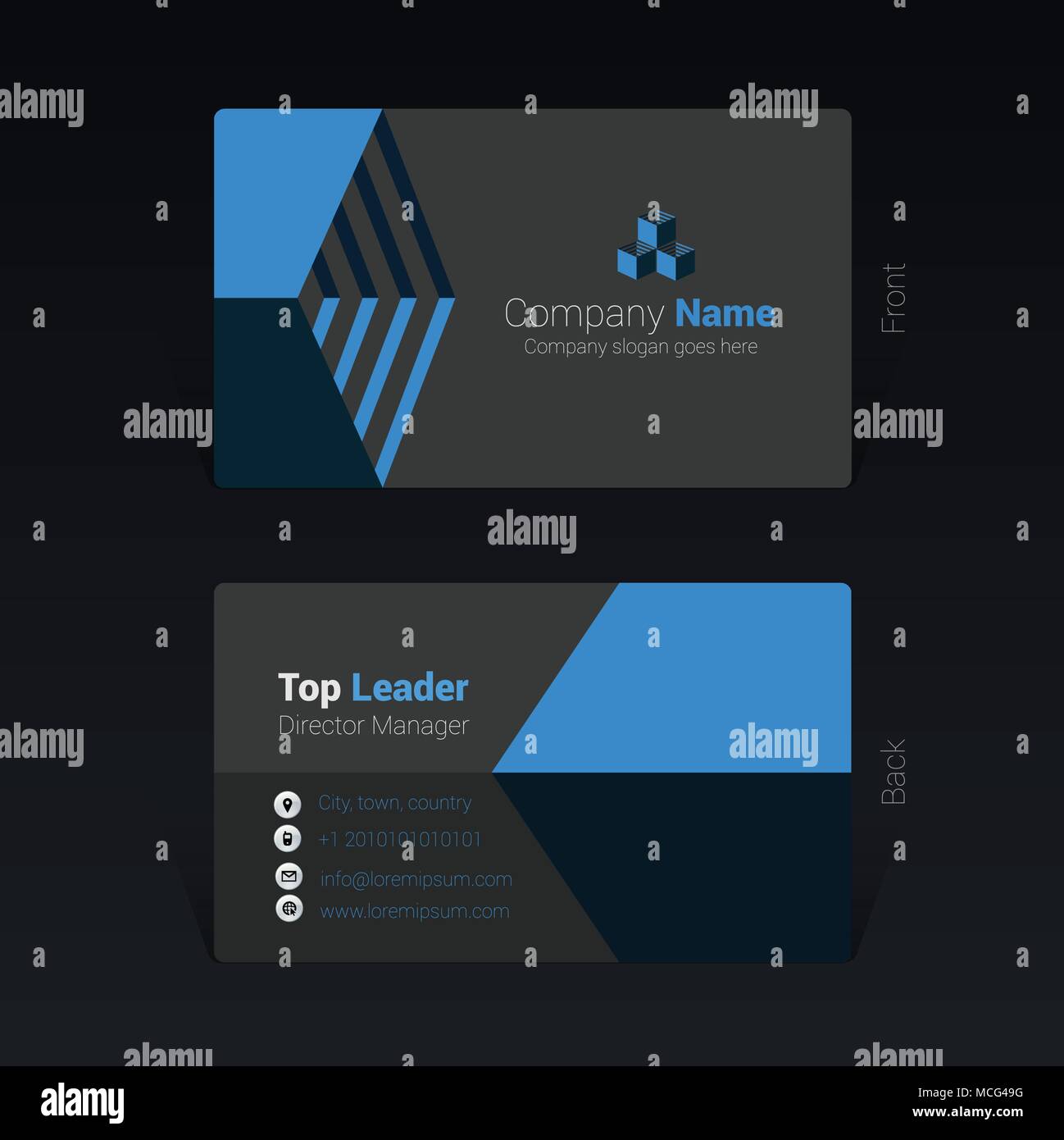 Business card design concept, Vector Illustration Stock Vector Image ...