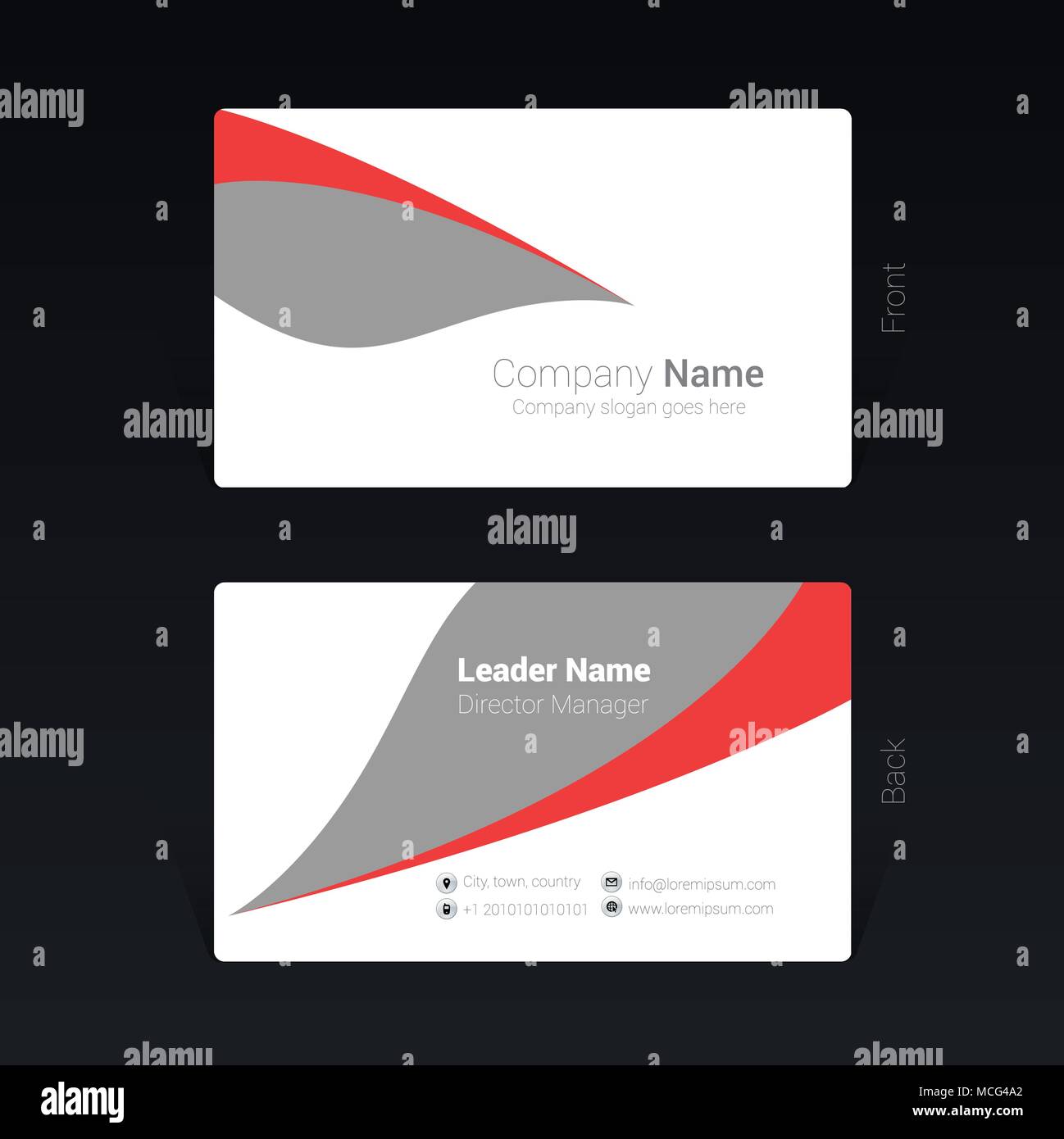 Business card design concept, Vector Illustration Stock Vector Image ...