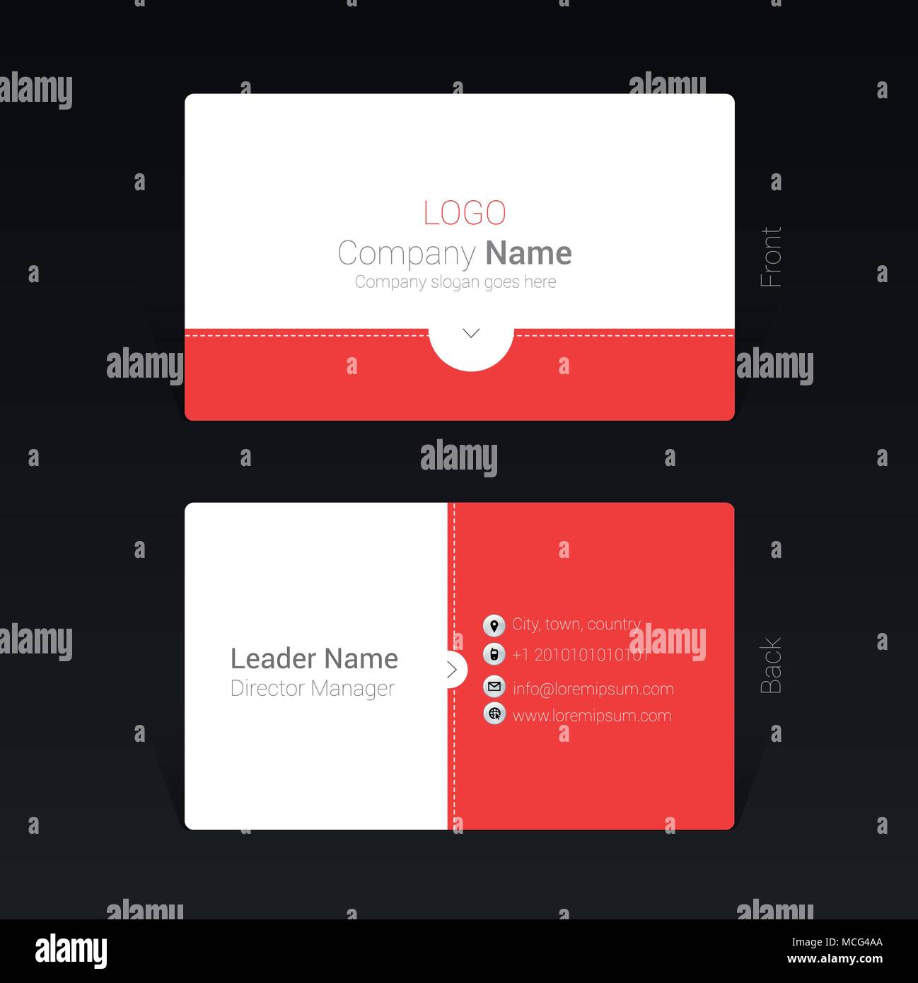 Business card design concept, Vector Illustration Stock Vector Image ...