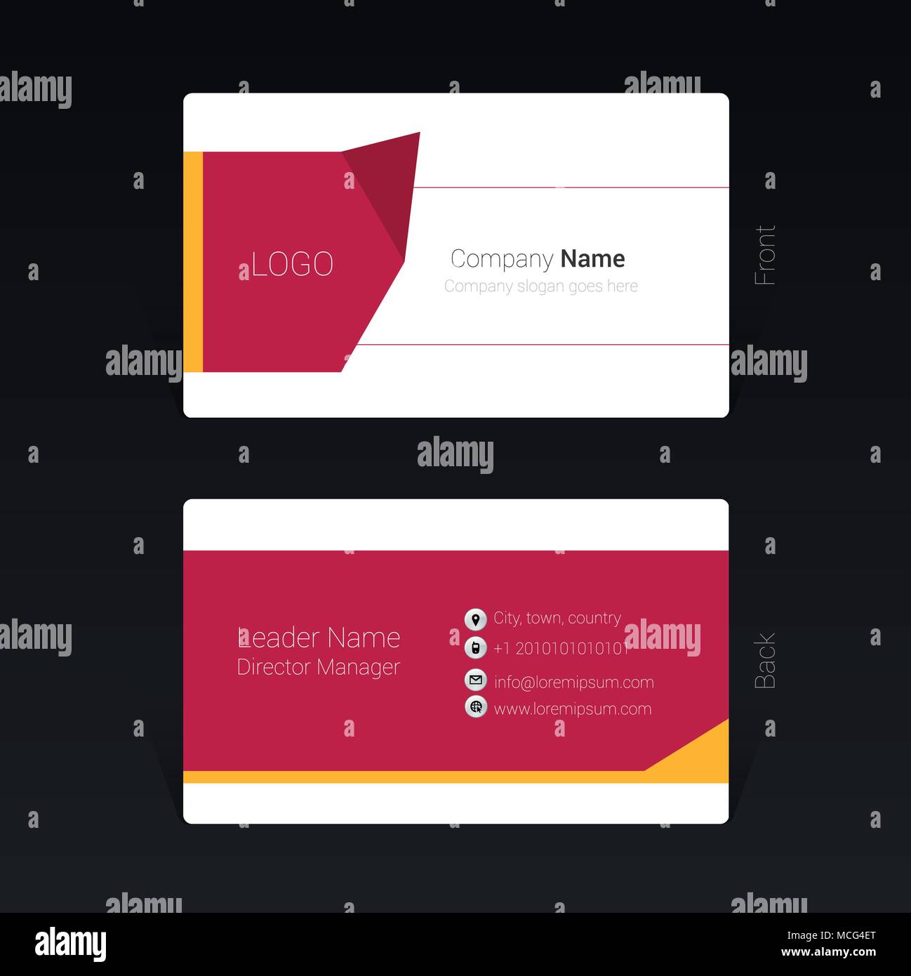 Business card geometric design concept, Vector Illustration Stock ...