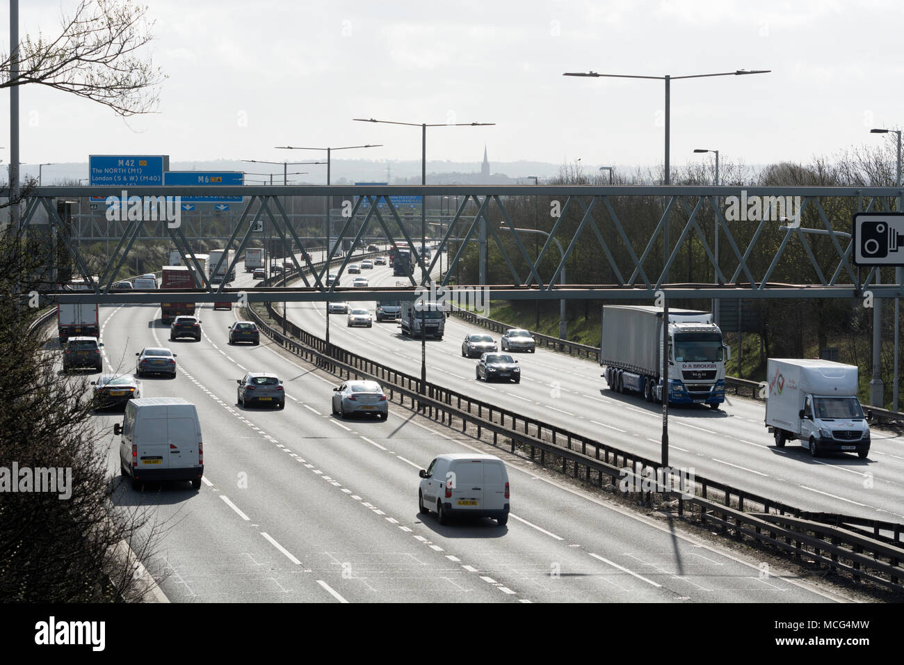 M6 motorway flyover hi-res stock photography and images - Alamy