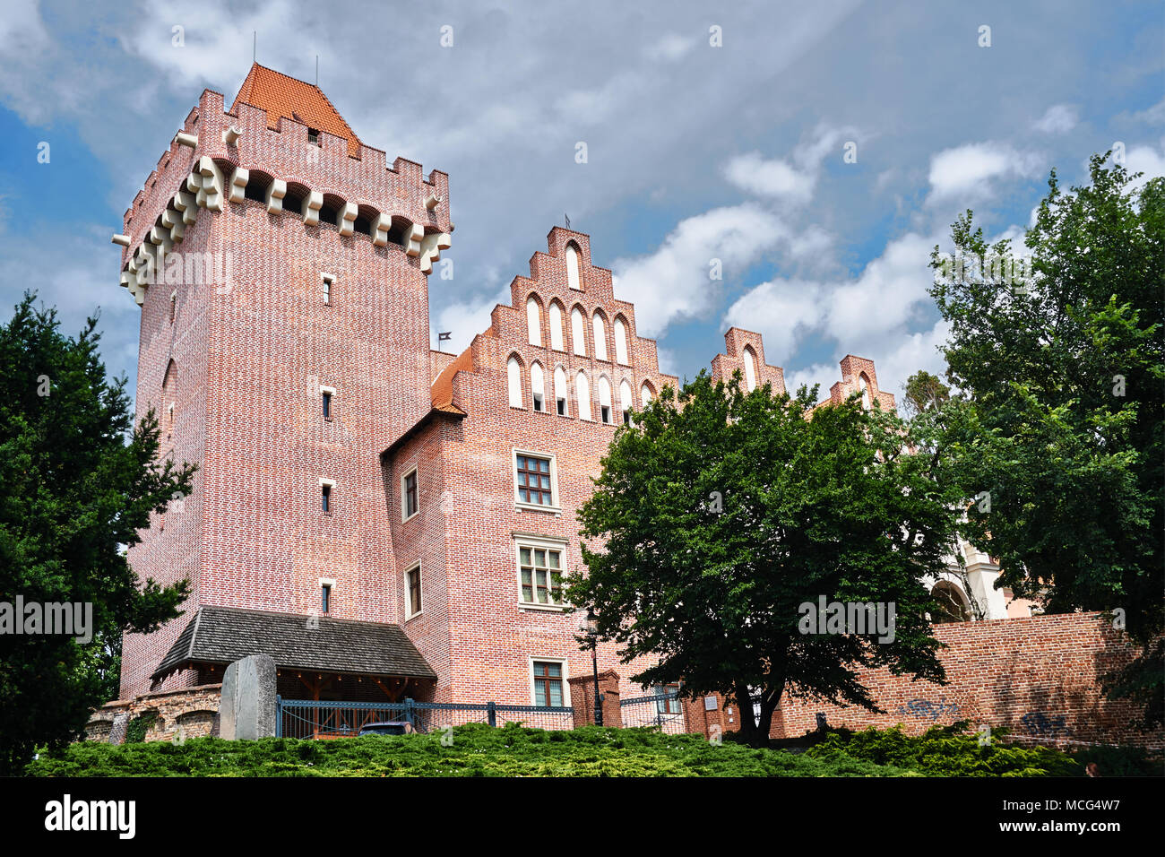 Tower reconstructed royal castle in Poznan Stock Photo - Alamy