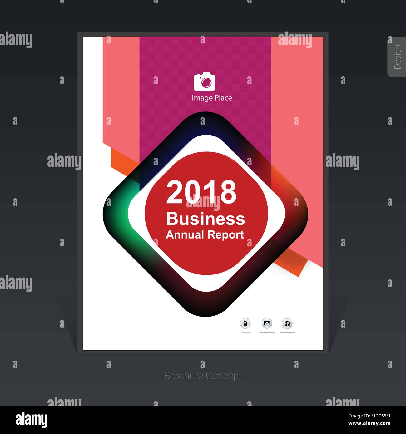 Modern geometric business brochure template, cover design, flyer ...