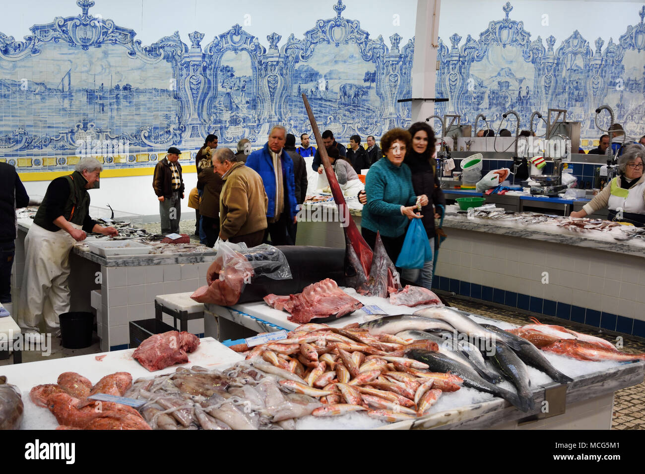Setubal, Fish Market, ( Mercado do Livramento ) , Portugal, Portuguese ...
