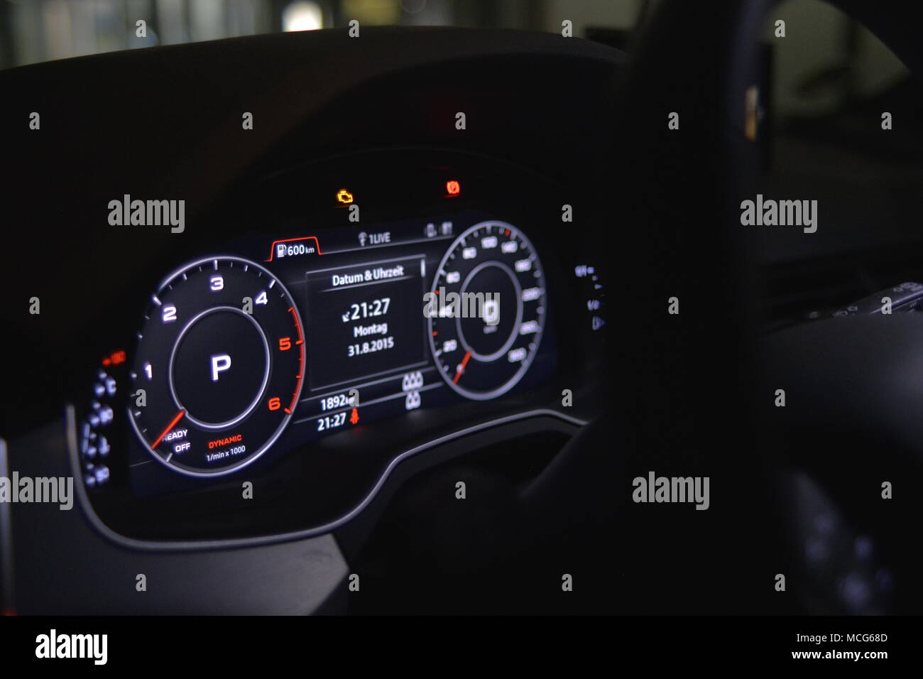 Virtual Car Cockpit Stock Photo - Alamy