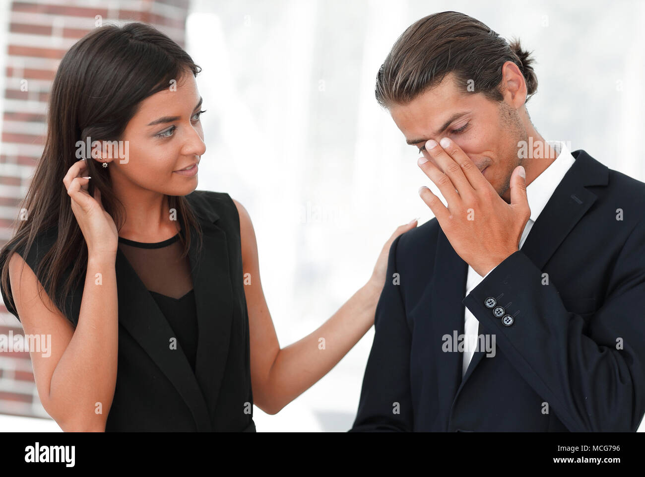 Businessman crying tears hi-res stock photography and images - Alamy