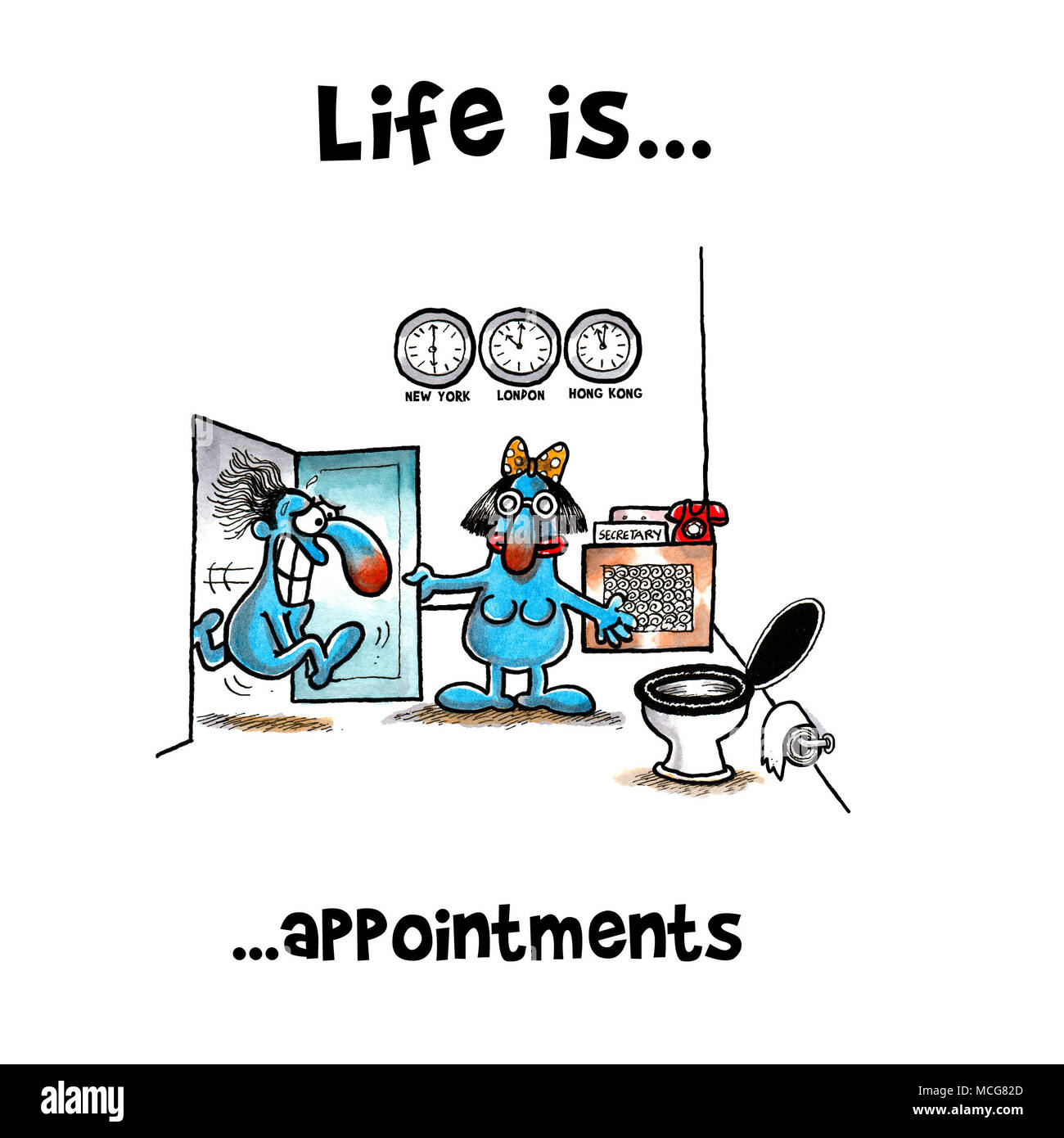 Cartoon rushing man hi-res stock photography and images - Alamy