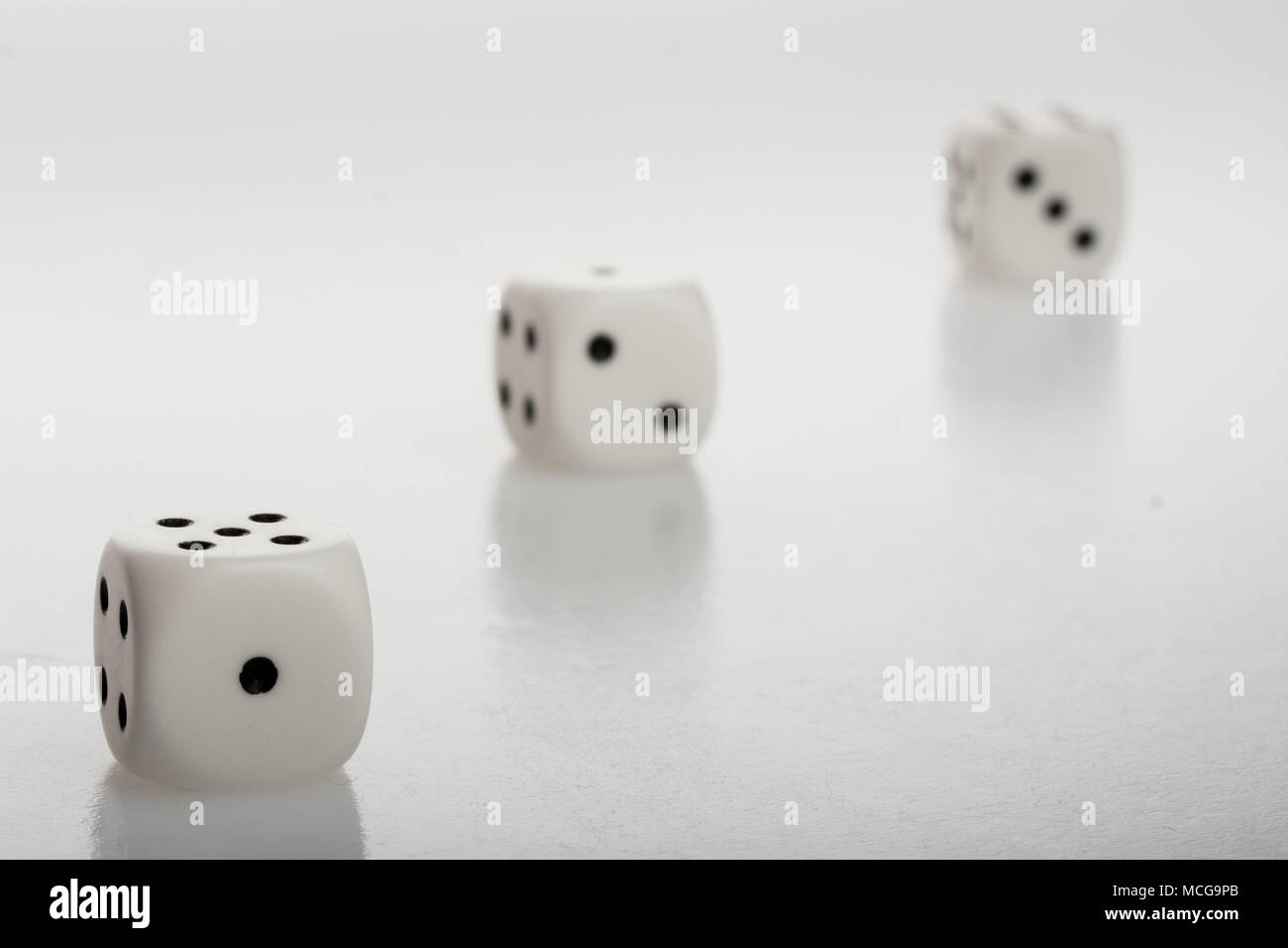 white dice 1 2 3 symbol ascending with black numbers Stock Photo - Alamy
